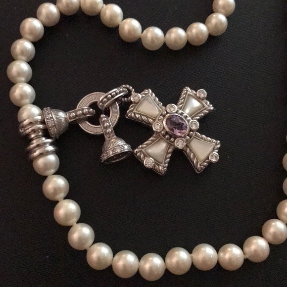 Judith Ripka | Jewelry | Judith Ripka Pearl Necklace With Enhancer ...